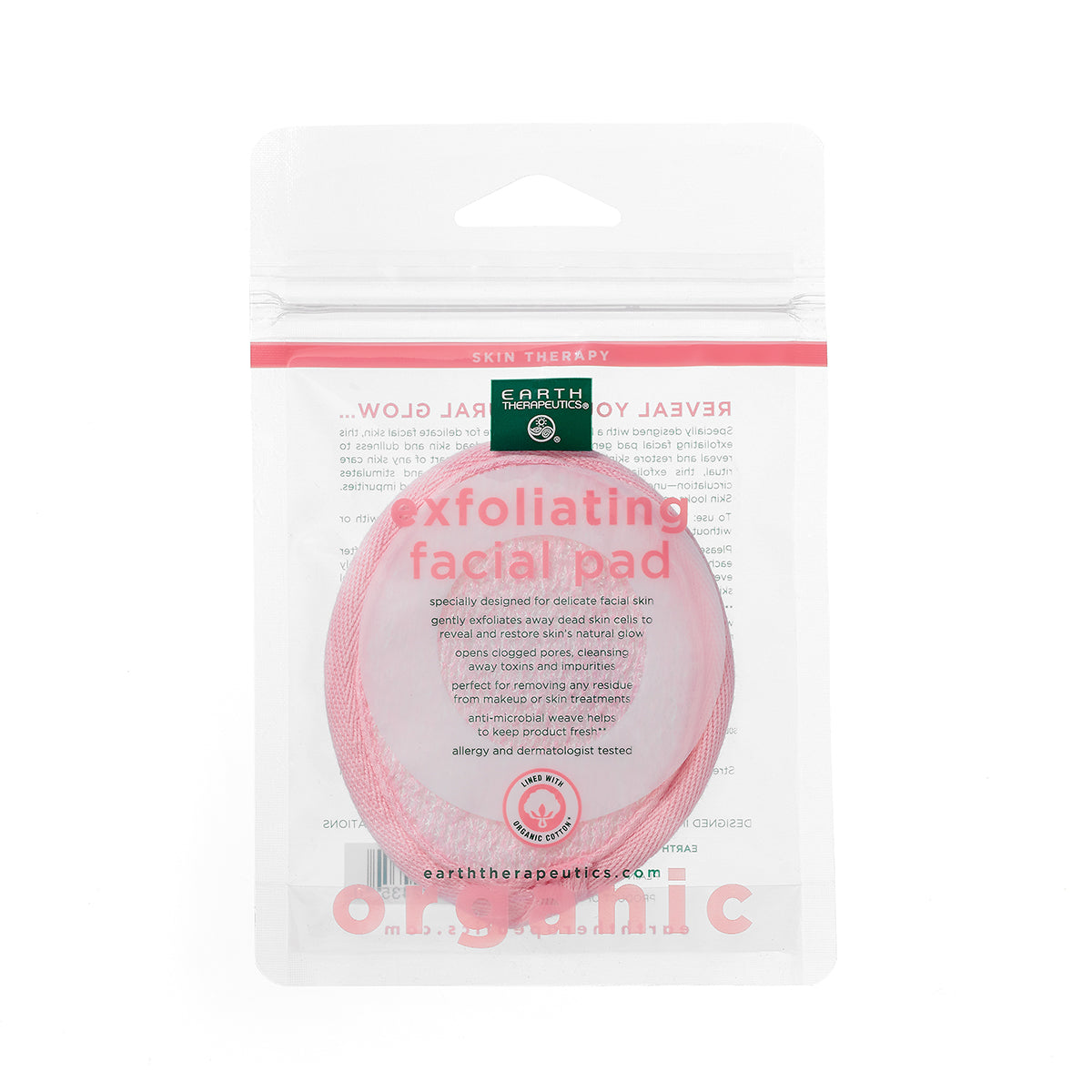 Organic Cotton Exfoliating Facial Pad | Dual-sided texture – Earth ...