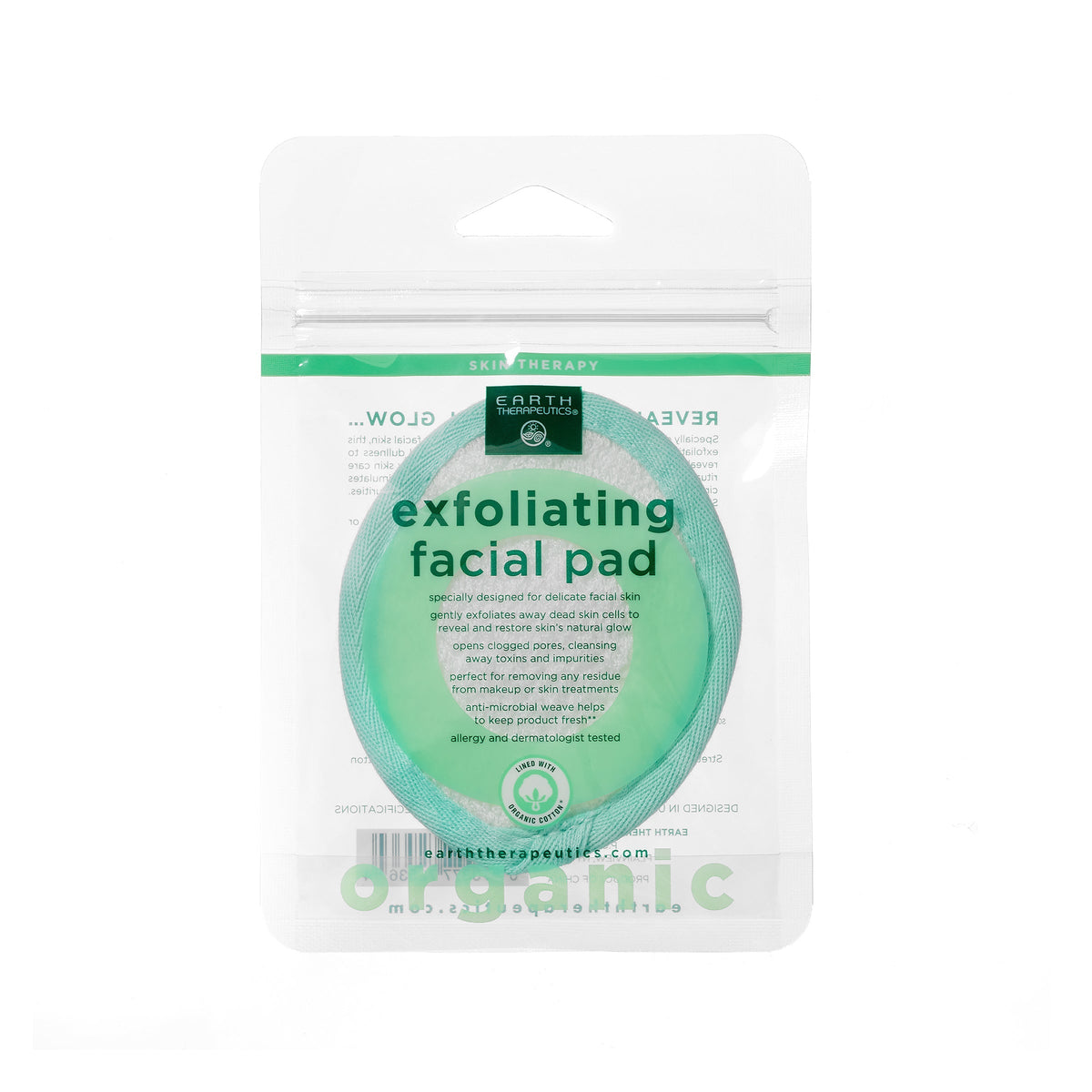 Organic Cotton Exfoliating Facial Pad | Dual-sided texture – Earth ...