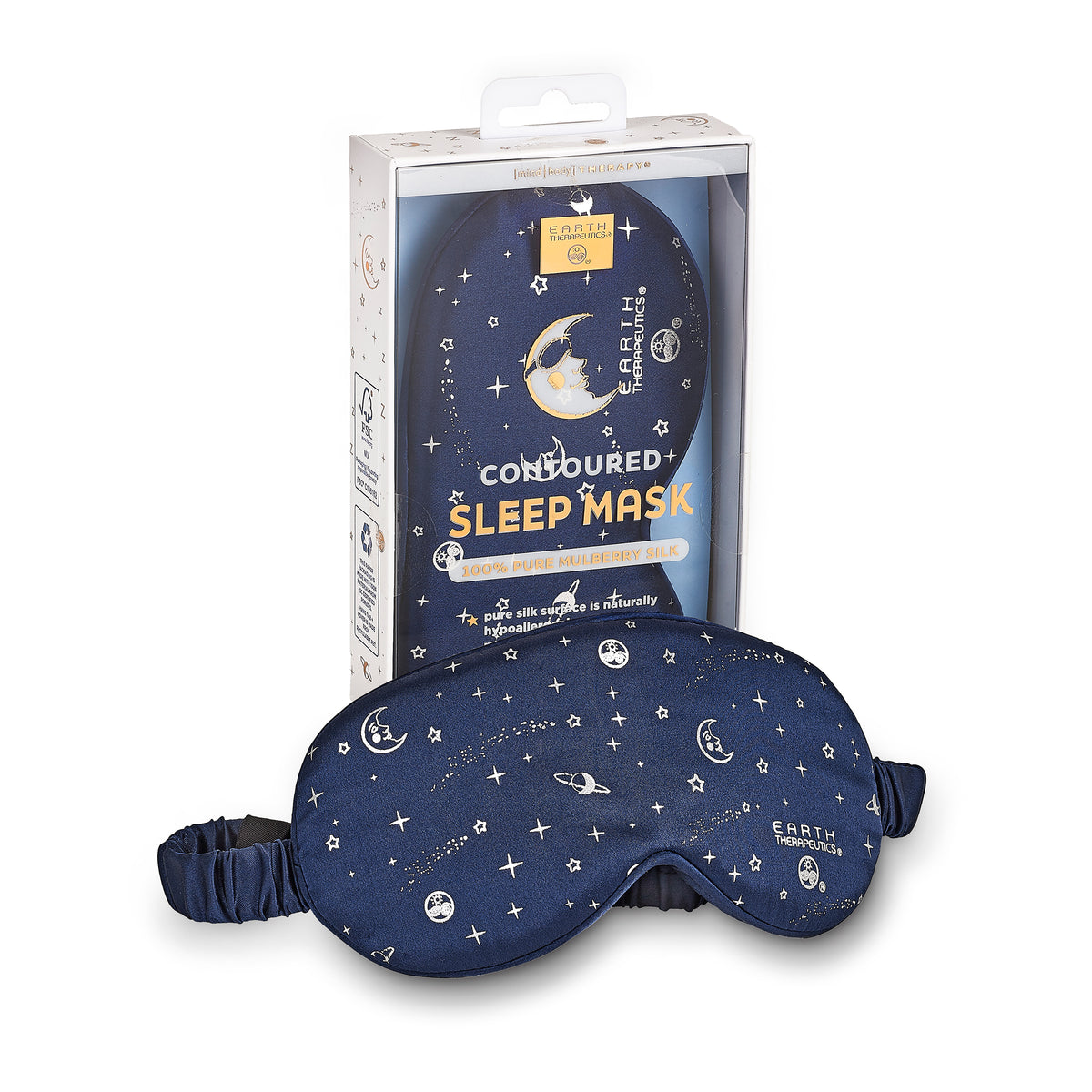 Contoured Beauty Sleep Mask - 100% Mulberry Silk - NEW – Earth Therapeutics
